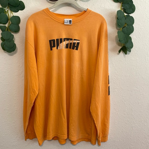 Puma | Shirts | Vintage 9s Y2k Orange Puma Tshirt | Poshmark
